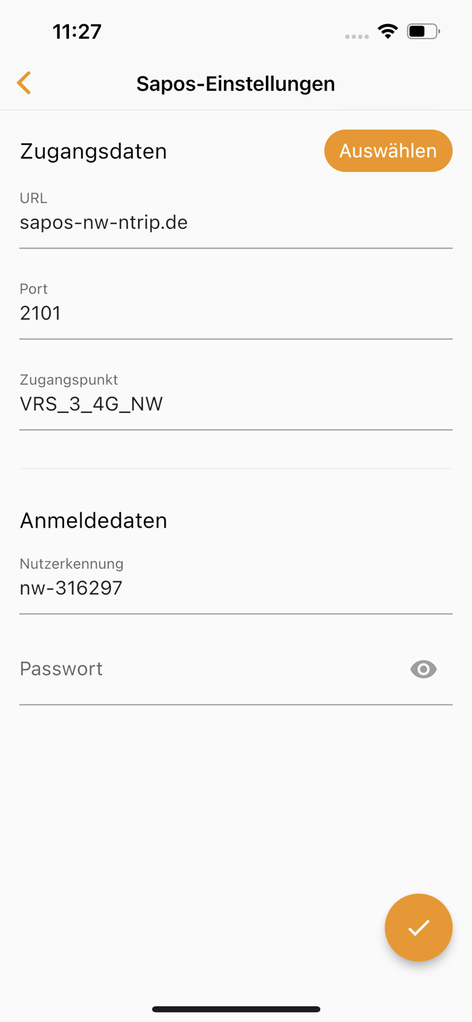Wie kann ich SAPOS als Korrekturdienst in meine GNSS-Vermessung einbinden?
